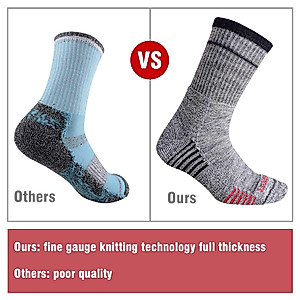 FEIDEER Hiking Socks Walking Socks For Men, 5 Pairs Outdoor Recreation Socks Moisture Wicking Crew Socks (5MSL18105-XL)