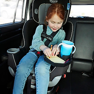 Kids Travel Tray – Car Seat and Car Cup Holder Tray - Tray for Snacks, Entertainment, Toys – Includes Cup Holder – Fits Most Car Seats