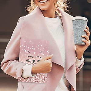 stmedazm Case for Samsung Galaxy Tab A8 10.5 Inch 2022 Tablet [SM-X200/X205/X207], Slim PU Leather Case, Adjustable Stand with Auto Wake/Sleep - Cute Cat Face Smile Meow