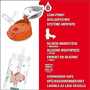 SIGG - Kids Miracle Water Bottle - Puppy Friends - Lightweight Tritan with Leak-Proof Lid - One Hand Children's Drink Bottle - 15 Oz (8731.80)