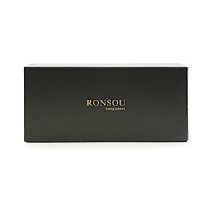 RONSOU Steampunk Style Round Vintage Sunglasses Retro Eyewear UV400 Protection Matel Frame black&grey