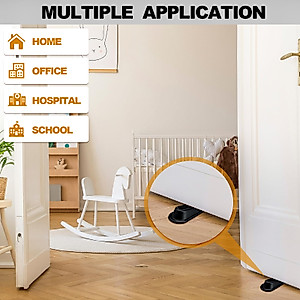 Frienda 36 Pcs Door Stoppers Heavy Duty Door Stop Wedge Rubber Door Stoppers for Door Bottom Carpet Tile Concrete Wooden Floor