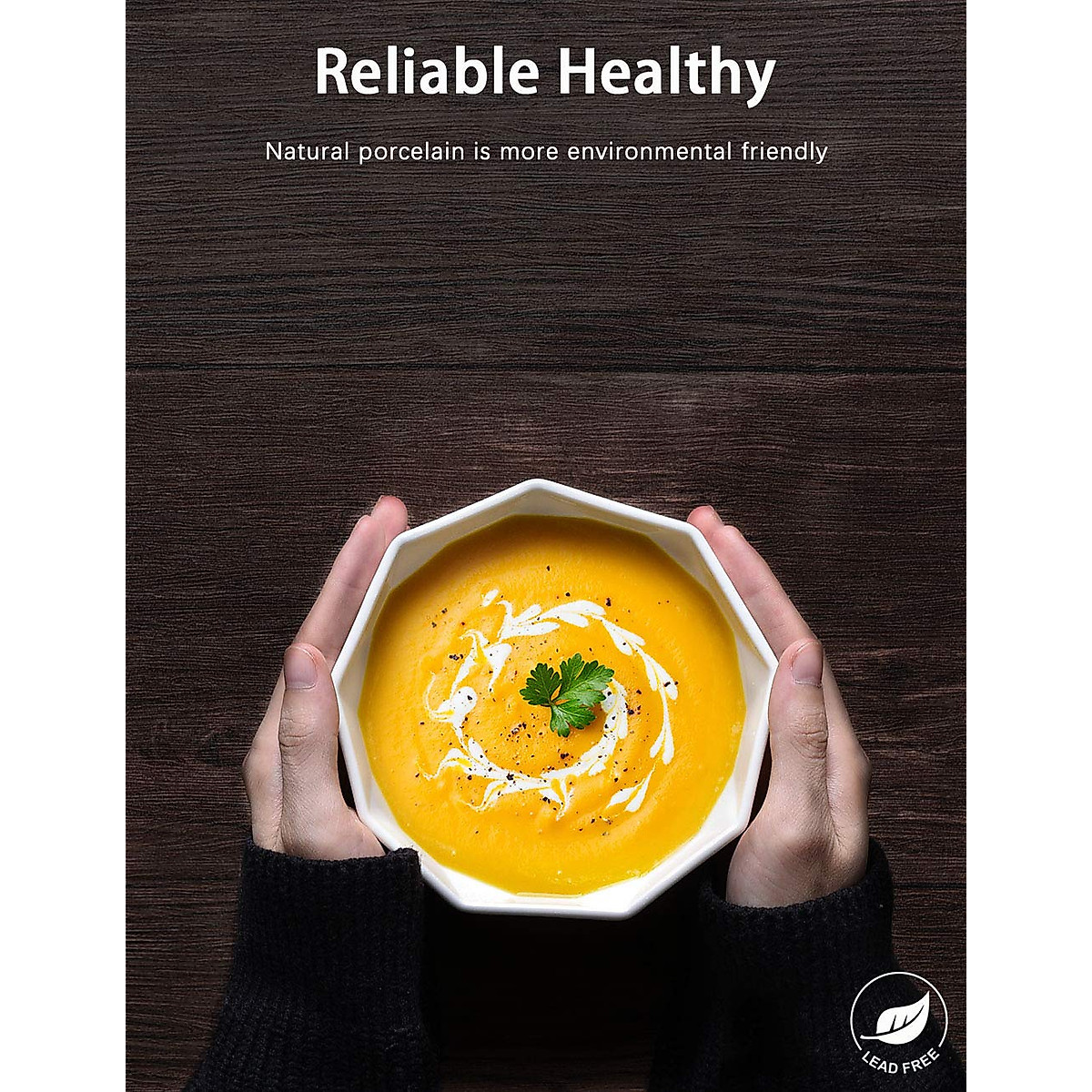 DELLING 22 Oz Geometric Cereal Bowls, White Soup Bowls Dessert/Snack Bowls Set for Rice Pasta Salad Oatmeal, Microwave/Dishwasher/Oven Safe Set of 4