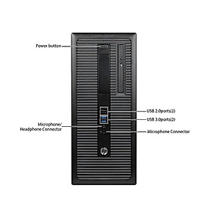 HP i7 ProDesk 600 G1 Tower 32GB Ram 1TB SSD Built in WiFi Desktop PC BT HDMI VGA USB DP DVDRW Win10 Pro Dual Monitor Supported New TJJ Wired Keyboard Mouse + TJJ Mouse Pad(Renewed)