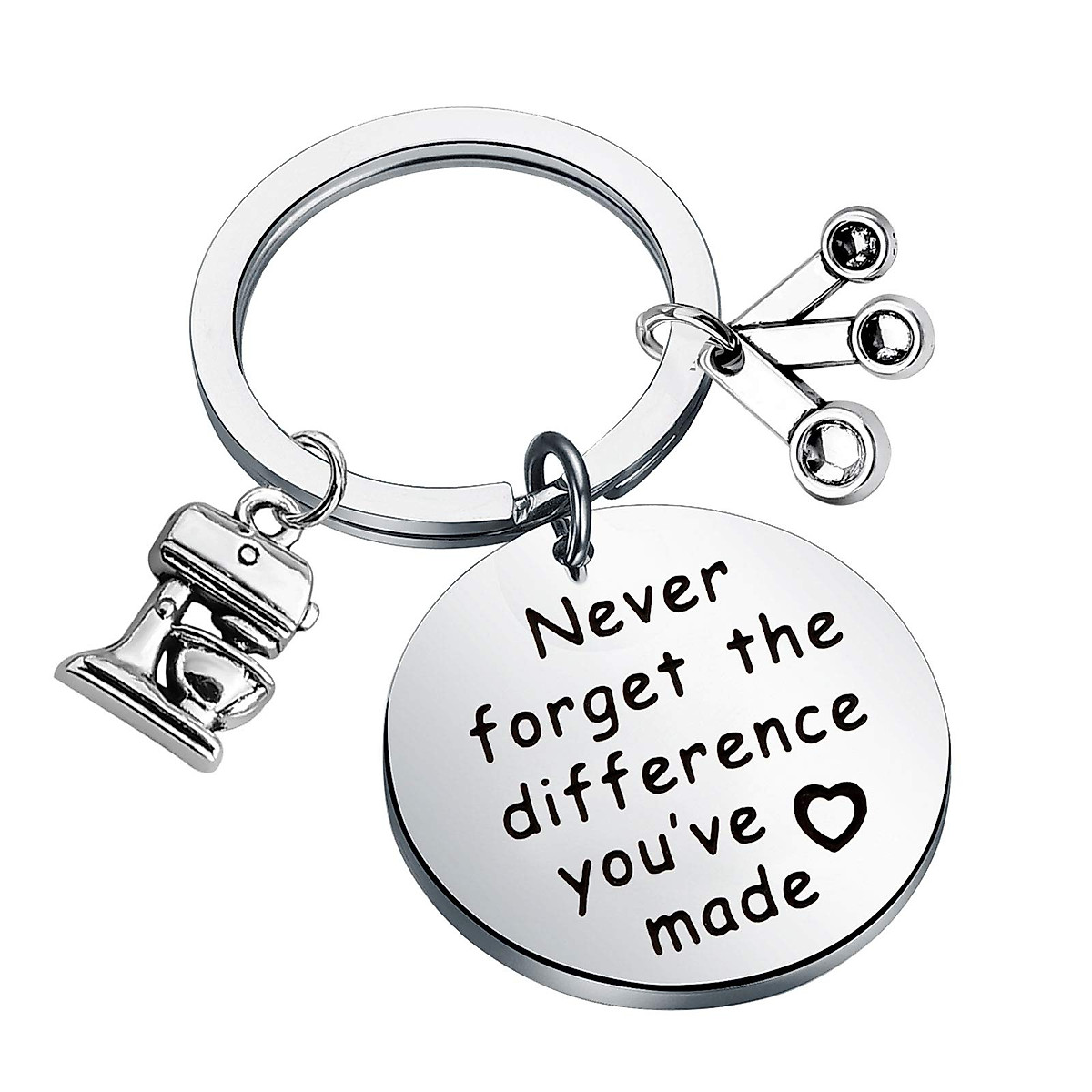 MYOSPARK Baker Keychain Baker Chef Gift Never Forget The Difference You've Made Gift for Baker Chef Pastry Maker (difference baking keychain)