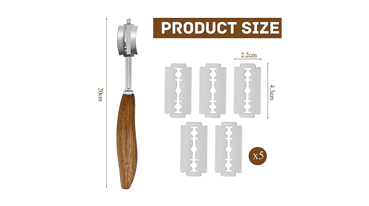 YSYONM Bread Lame: Pro Sourdough Dough Scoring Tool + 5 Blades