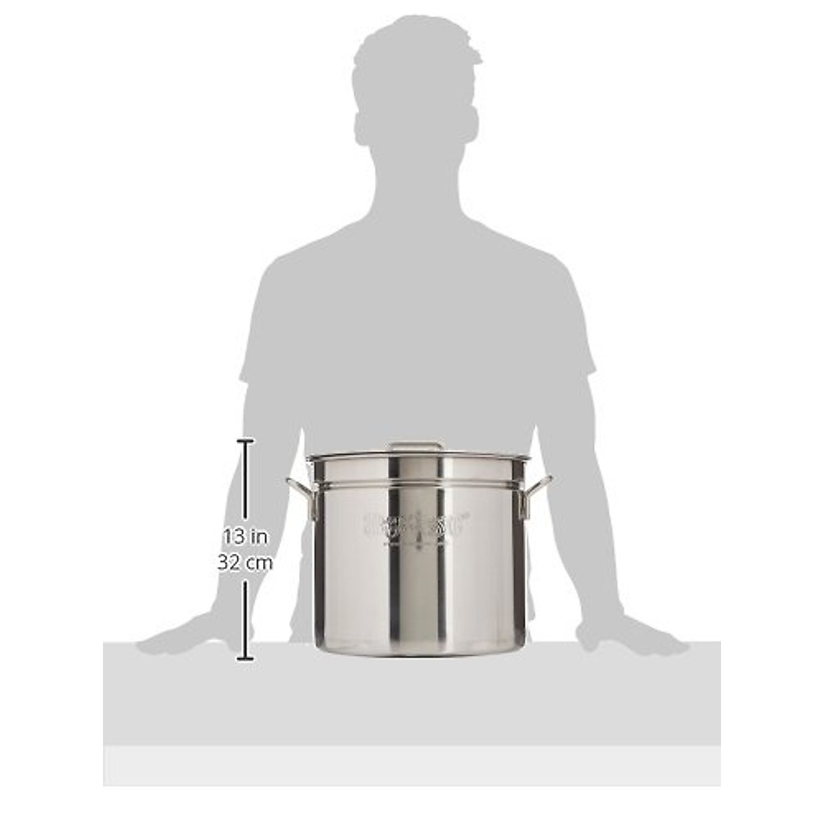 Bayou Classic 1124 24-qt Stainless Stockpot w/Lid And Basket Includes Vented Lid Perforated Stainless Steel Basket Perfect For Steaming Boiling and Frying