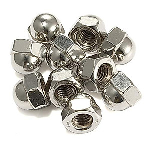 3/8-16 Acorn Hex Cap Dome Head Nuts, 304 Stainless Steel 18-8, Bright Finish, Pack of 20
