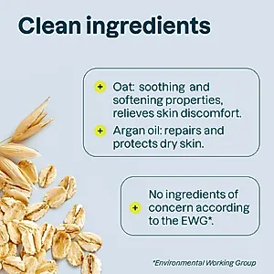 ATTITUDE Body Wash for Sensitive Skin with Oat and Argan Oil, EWG Verified, Dermatologically Tested, Vegan, 16 Fl Oz