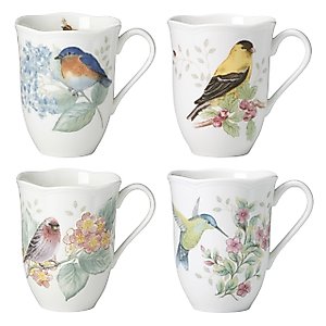 Lenox Butterfly Meadow Flutter Porcelain Mugs, Set of 4, Multicolor