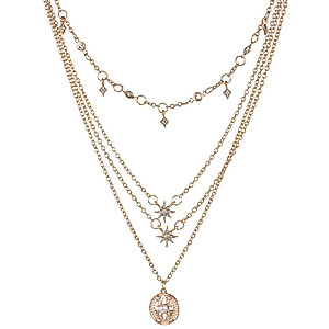 Victray Boho Star Necklace Coin Neck Chain Choker Pendant Necklaces Fashion Jewelry for Women (1)