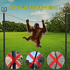 TIILONGVA Outdoor String Light Poles 2 Pack, 100 Inch Light Poles for Outside String Lights, Backyard Steel Patio Light Poles for Garden, Patio, Wedding, Party, Birthday Decorations (Black, 2)