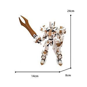 Future Robot Warrior Lancelot Building Block Playset, The Robot Spirits Mecha Toys for Boys Birthday Suitable (616 pcs)