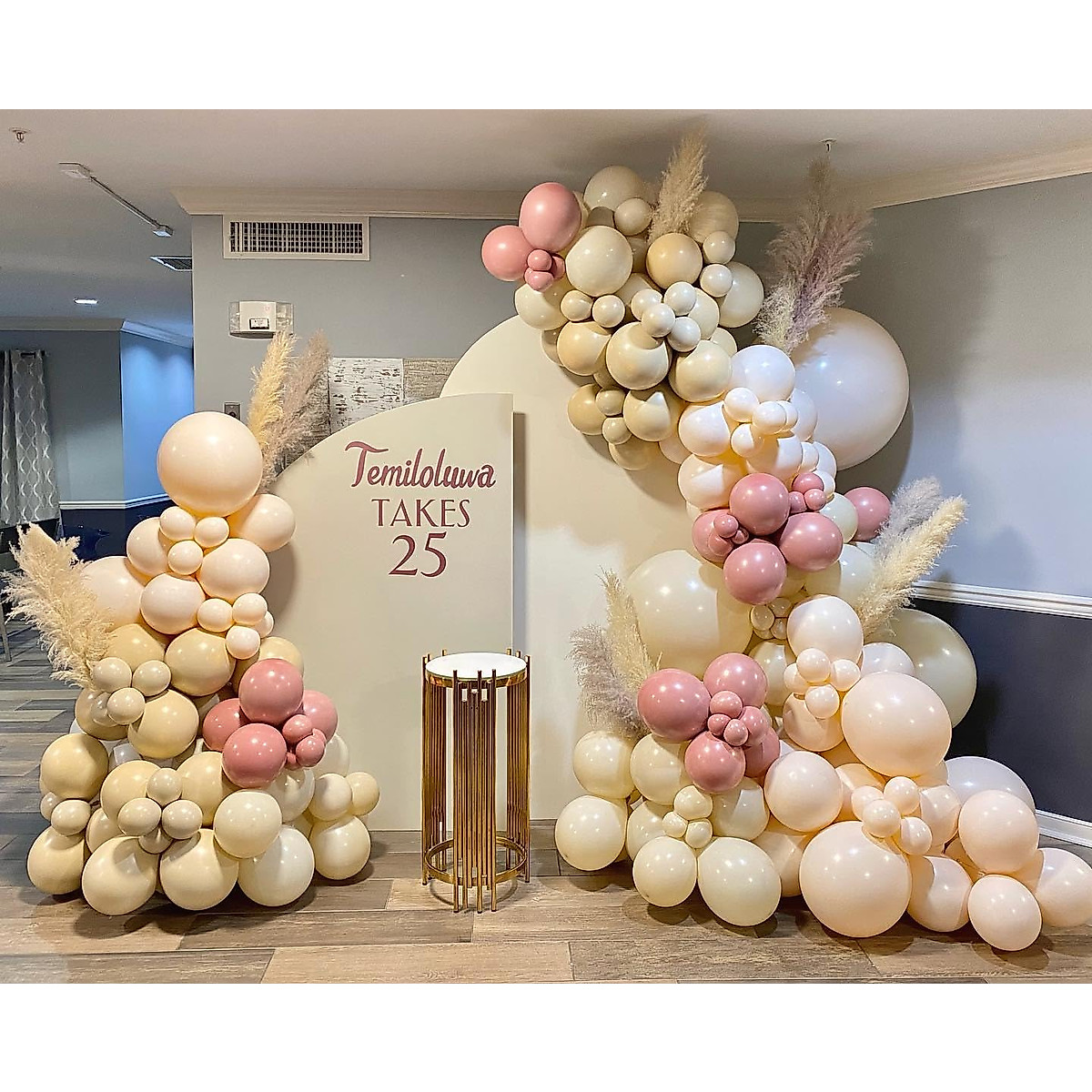 ADOINBY White Sand Balloon Arch Kit, 143Pcs Sand White cream beige Latex Balloon Garland kit, 18 12 10 5 Inch Different Size Balloons for Birthday Baby Shower Wedding Boho Party Decorations Supplies