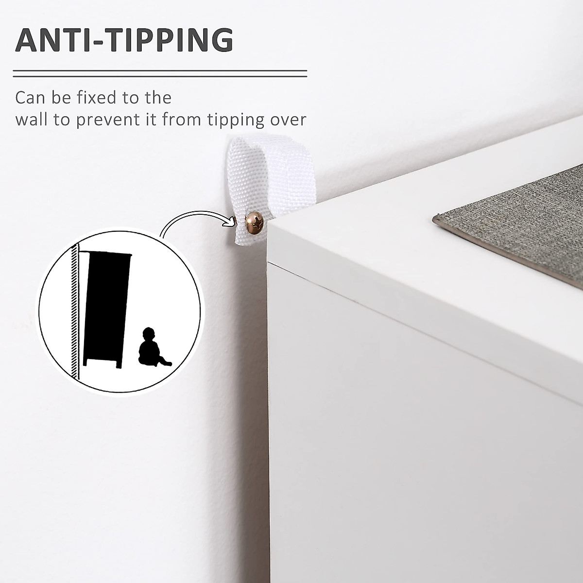 HOMCOM Sideboard Buffet Cabinet, Kitchen Storage Cabinet with Double Door Cupboards, Adjustable Shelf and Steel Legs, Gray