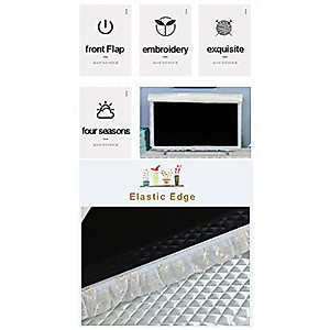YIJIAFEIFEI Indoor LCD TV Dust Cover with Openable Front Flap, Soft Lace TV Display Covers, Blue Tv Covers for Curved/Flat TV(Size:40 inch)