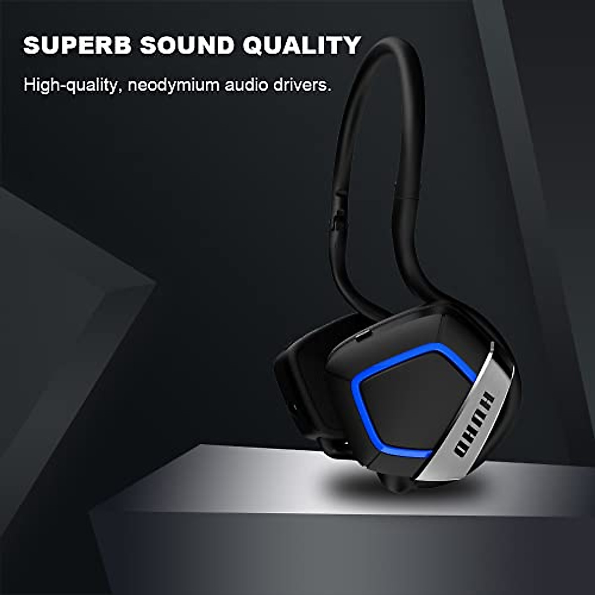 HUHD Wireless Gaming Headset for Switch 2.4G Wireless Gaming Headphones Switch,PC,PS4,PS5 with Adjustable Noise-Canceling Boom Microphone