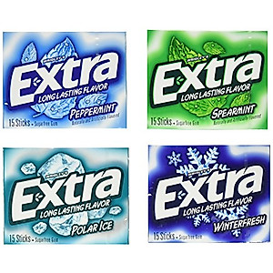 Extra Sugarfree Mint Gum Variety Box, 18 Count