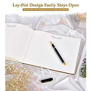 Jowaia Wedding Guest Book - Guest Book for Wedding Reception, Baby Shower, Birthday, Anniversary and Special Day - Registry Guestbook for Guests to Sign in and Add Photos with 110 Lined Pages (Cream)