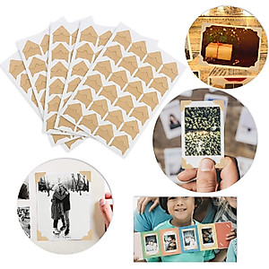 DERAYEE 12 Sheets/288 PCS Photo Corner Stickers, Self-Adhesive Photo Mounting Corners for Scrapbooking Photo Album Diary DIY Craft Paper