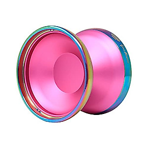 Duncan Toys 9268SE-Y Grasshopper GTX Unresponsive Yo-Yo, Expert Level Yo-Yo, Stainless Steel, Hot Pink/Rainbow, 1 Yo-Yo