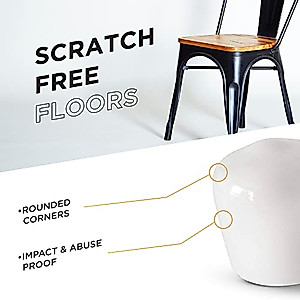 Prescott Plastics Made in USA 3/8" Inch White Round Vinyl Plug Insert (20 Pack), End Cap for Metal Tubing, Fence, Glide Insert for Pipe Post, FDA Food Grade,Chairs and Furniture