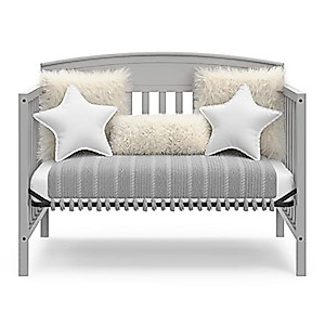 Graco Benton 5-in-1 Convertible Crib (Pebble Gray) – GREENGUARD Gold Certified, Converts from Baby Crib to Toddler Bed, Daybed and Full-Size Bed, Fits Standard Full-Size Crib Mattress