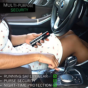 POLICE MAGNUM Large Pepper Spray Max Strength Portable Security- 16 ft Range- Made in The USA- 4oz Twist Lock (Red)