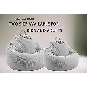 ENBAOHUI 3 Ft Bean Bag Chair Cover (No Filler) Stuffed Animal Storage Bean Bag Cover for Pets Dogs/Cats Bed Corduroy Stuffed for Organizing Plush Toys