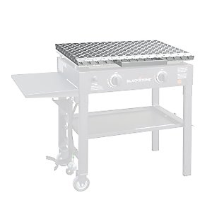 PARTAKER Griddle Hard Cover Lid for 28-Inch Blackstone 2-Burner Flat Top Grill Cooking System, Diamond Plate Stainless Steel Blackstone Griddle Accessory