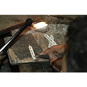 Discoveries Egyptian Imports Made in Egypt - Personalized Sterling Silver Cartouche Necklace - 1-Sided Custom Pendant Handmade in Egypt - Size: Large