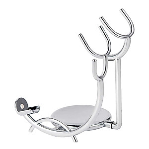 Shaving Razor and Brush Stand, Stainless Steel Shaving Razor Holder, Compatible with Long and Short Handle Safety Razor, Straight Razor and Barber Razor