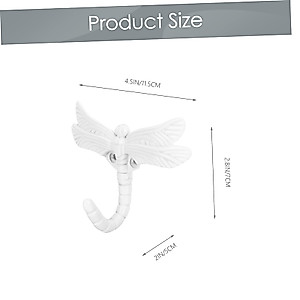 Cabilock 1 Set Dragonfly Hook Jacket Hooks Wall Mount Hooks Things Dragonfly Wall Art Key Hooks Home Storage Hooks Towel Rack Robe Hook Hanger Cute Wrought Iron White