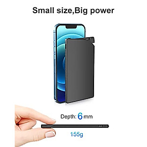 TNTOR Portable Power Charger Ultra Thin Power Bank Built in Cable 5000mAh Wallet & Pocket Size [only 0.24 inch] Slim Compact External Battery Charger Compatible with iPhone