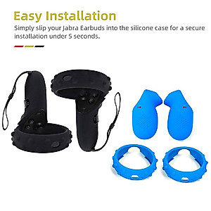 HissKong 1 Pair Controller Protective Case Waterproof and Non-Slip Silicone Cover for Oculus Quest and Oculus Rift S VR Controller Handle - White