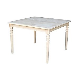 IC International Concepts Unfinished Square Juvenile Table, Solid Wood Craftsmanship, Perfect for Kids' Activities and Learning, Easy to Assemble, Ideal for Playrooms and Classrooms
