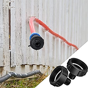 Zonon 2 Pieces 275 330 IBC Tote Tank Adapter Garden Hose Drain Plug Connector Coarse Garden Hose Connector Water Tank Hose Male Adapter for Garden Hose IBC Water Tank Connection, 2 Inch to 3/4