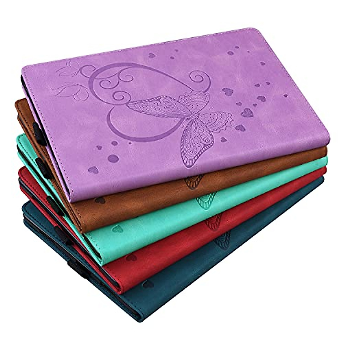 Linbol Case for Samsung Galaxy Tab A8 10.5 inch Tablet 2022 SM-X200 SM-X205 Folio Stand Magnetic Shell Cover,Slim Embossed Floral Samsung Galaxy Tab A8 10.5 Inch(2022)