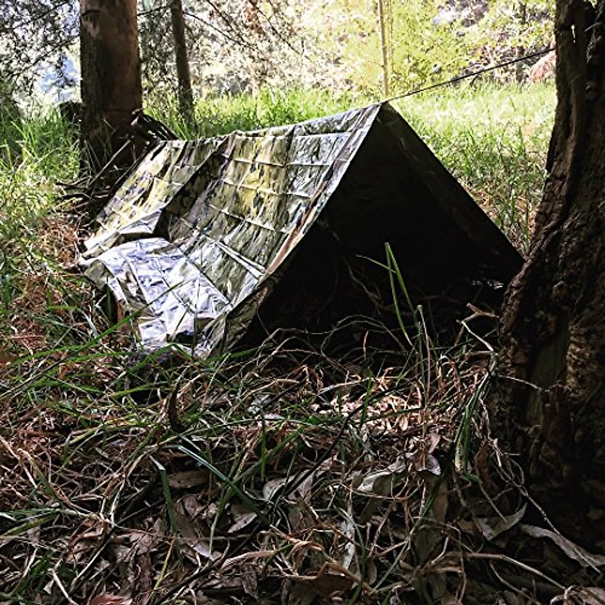 TITAN Survival Mylar Survival Blankets 5 Pack 52” x 82” - 90% Heat Retention & Waterproof Design - Emergency Blanket Cold Weather Protection & Survival Kits - Durable Space Blanket for Outdoor Use