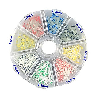 200Pcs Fiber Post Kit Glass Quartz Teeth Restorative Straight Post 1.0/1.2/1.4/1.6mm