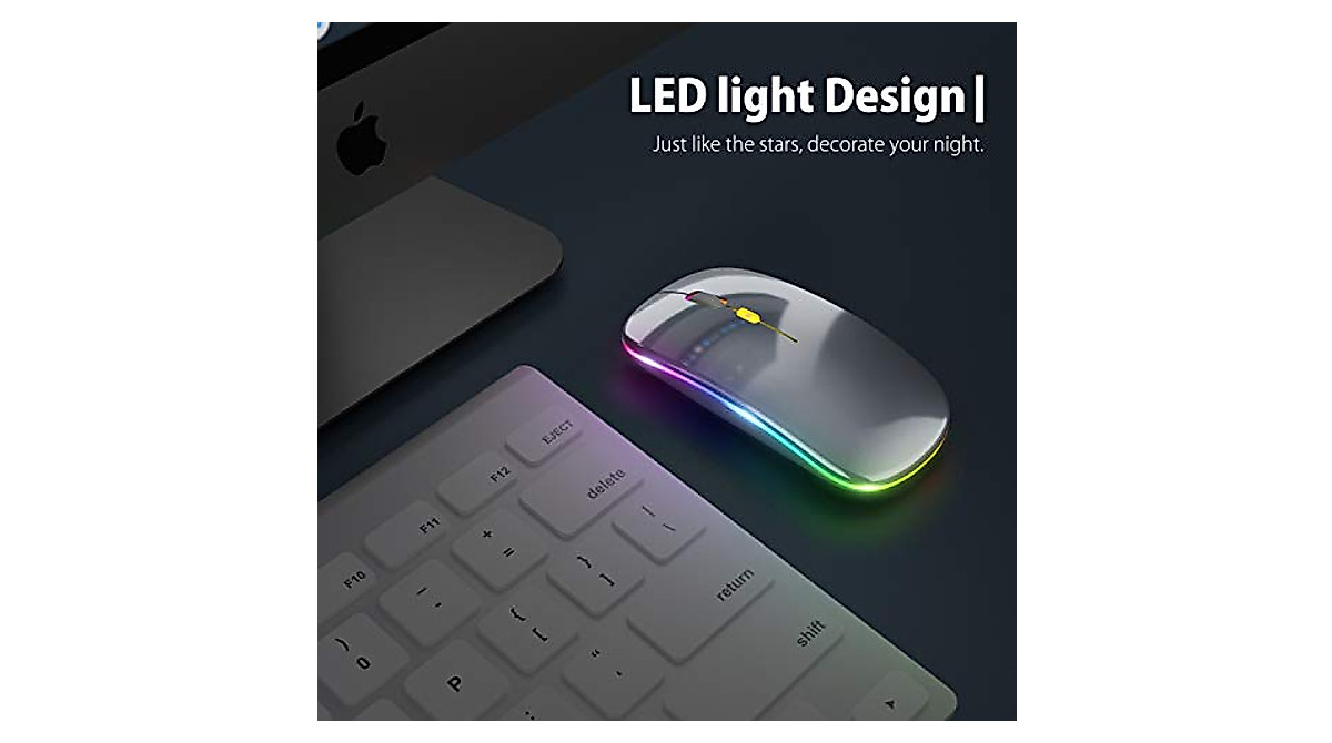 Upgrade LED Wireless Mouse with Silent Click & 3 DPI Levels
