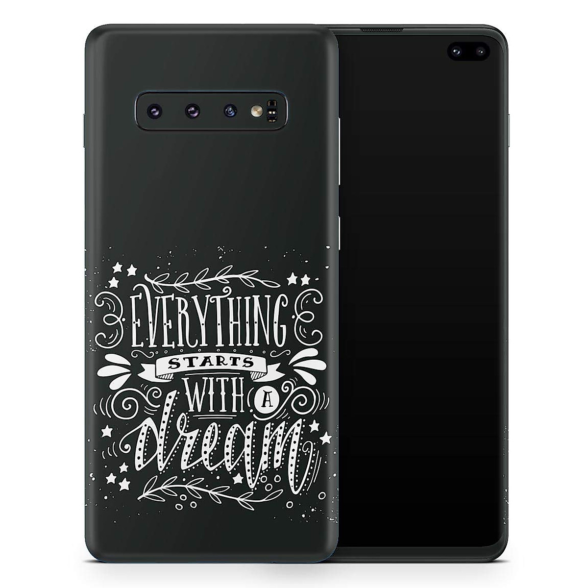 DesignSkinz Everything Starts with a Dream Protective Vinyl Decal Wrap Skin Cover Compatible with The Samsung Galaxy S20 (Screen Trim & Back Glass Skin)