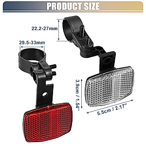 X AUTOHAUX 10pcs Bicycle Front Rear Reflector Kit Mountain Bike Safety Warning Reflectors for Handlebar Seatpost and Night Cycling Red and White