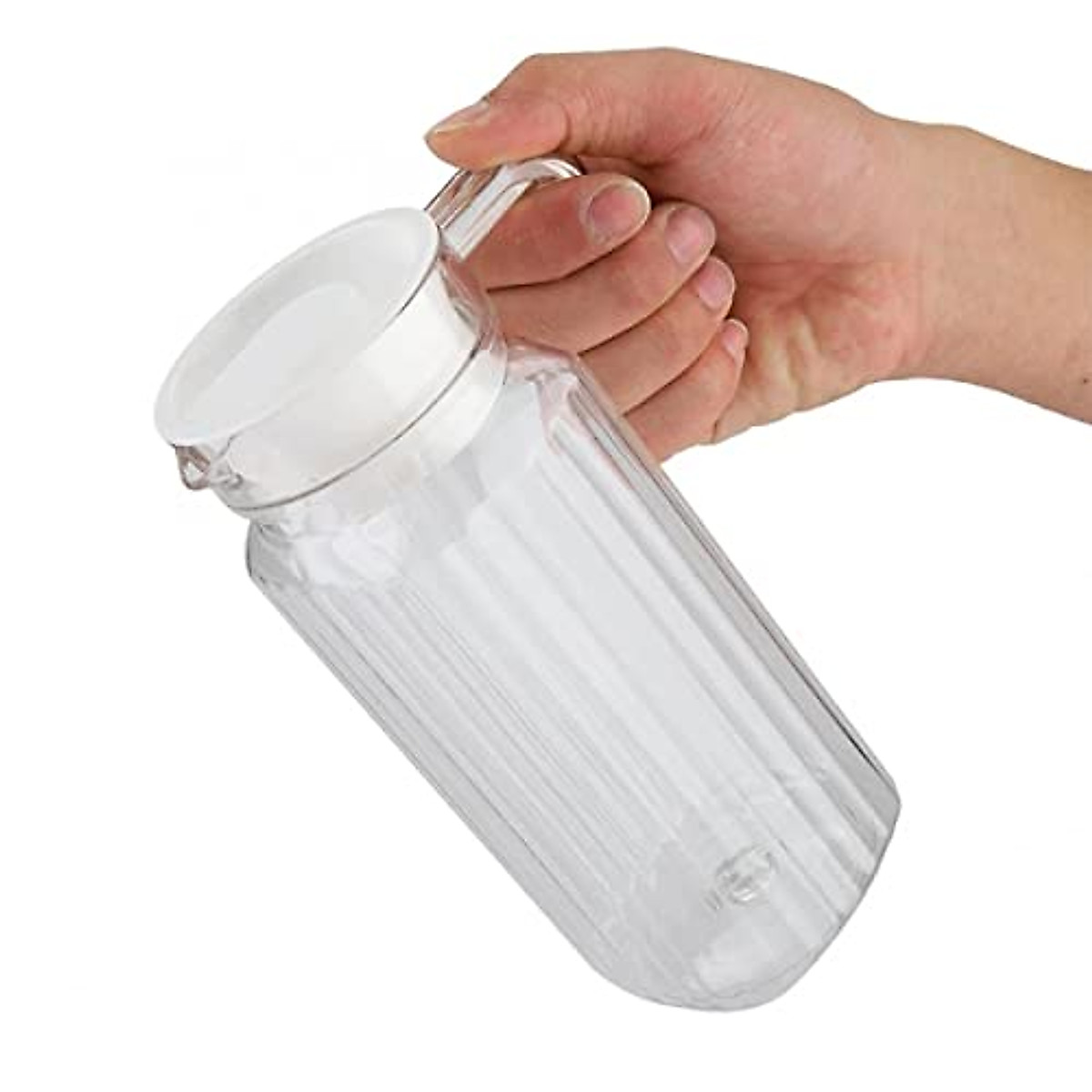 4Pieces Glass Water Pitcher Lids Glass Pitcher Lid Replacement Cap Stoppers for Water Jug Glass Bistro Pitcher,White