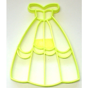 INSPIRED BY BELLE BEAUTY AND THE BEAST THEME PRINCESS DRESS COOKIE CUTTER MADE IN USA PR2908