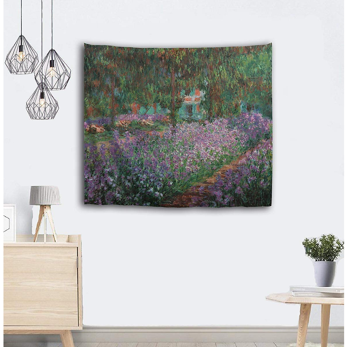 WIHVE Large Tapestry Monet's Garden Tapestry Wall Hanging Art Home Decor for Living Room Bedroom Bathroom Kitchen Dorm 90 x 60 Inches