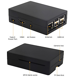 Aluminum Case for Raspberry Pi 3B+/3B, Aluminum Alloy Metal Enclosure with Heatsink Pillar for Raspberry Pi 3 Model B Plus/3B