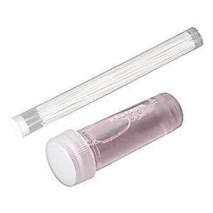 Akozon 70pcs Ear Hole, Floss Odor Removal 15ml Earrings Cleaning Solution Liquid Care Cleaner Kit (Rose) Piercing Aftercare Set for Girls Women Men