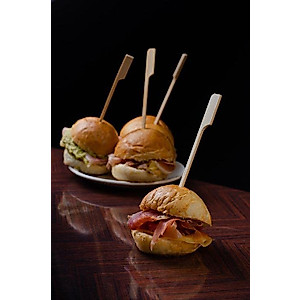 Gmark Bamboo Paddle Skewers 12" 100pc/Bag, Kabob Skewers, BBQ Skewers for Outdoor Grilling GM1075