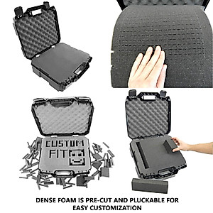 Casematix Portable Video Projector Travel Case with Customizable Foam Compatible with Optoma HD146X, HD28HDR, HD142X HD243X, HD141X, HD143X, HD28DSE, HD27, HD26 and More